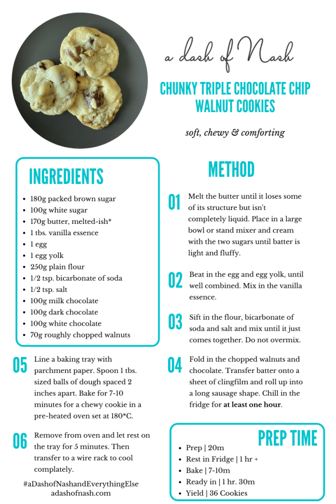 Chunky Triple Chocolate Chip Walnut Cookies | Nashua Gallagher